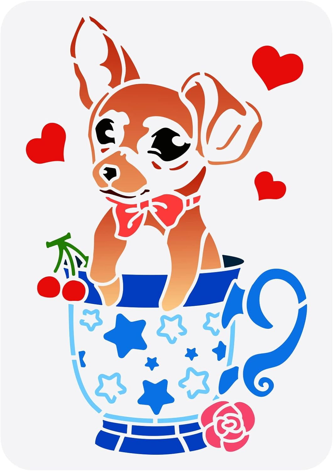 Plastic Drawing Painting Stencils Templates Rectangle Dog Bone Pattern ...