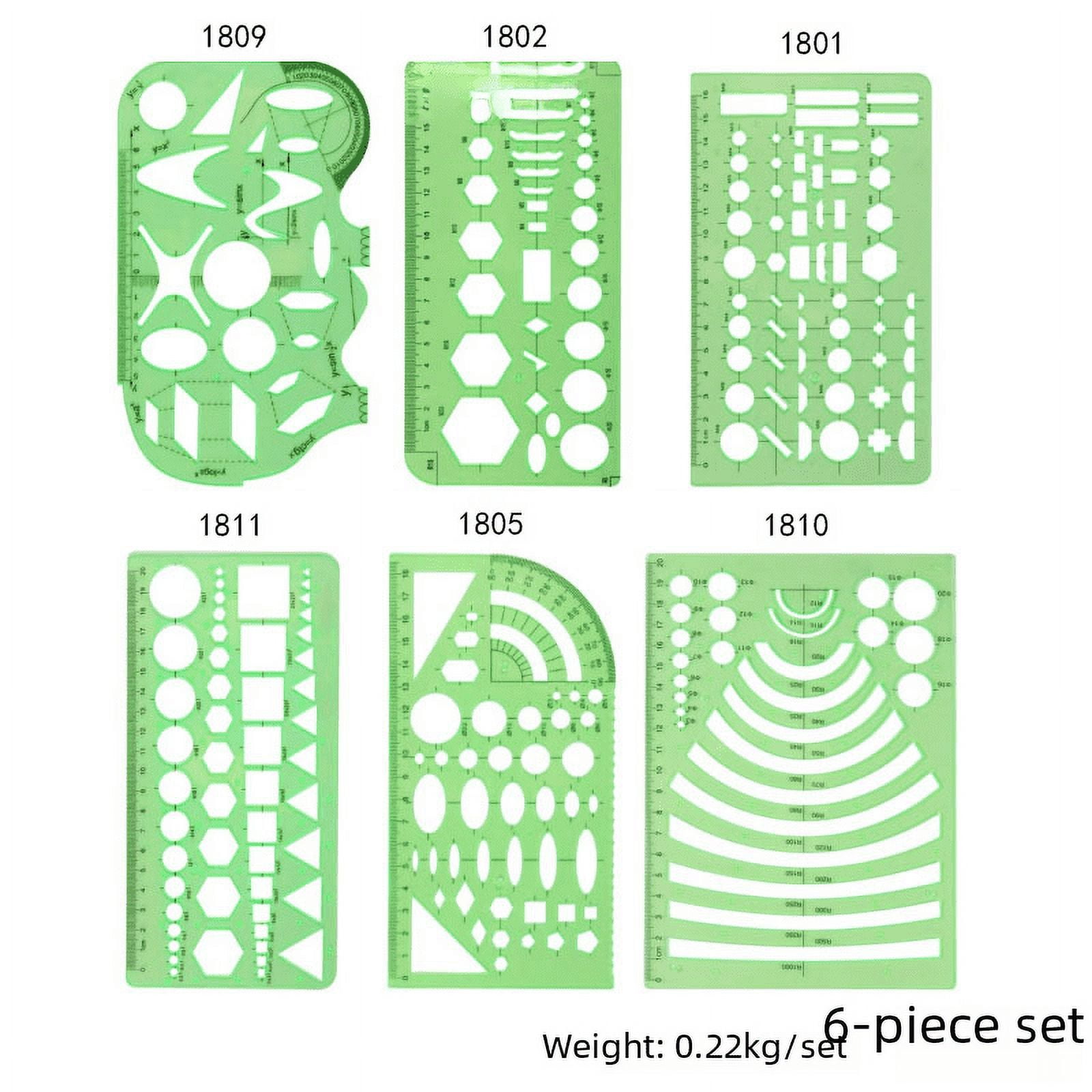 Plastic Drawing Template Set DIY Student Hollow Drawing Template Pet ...