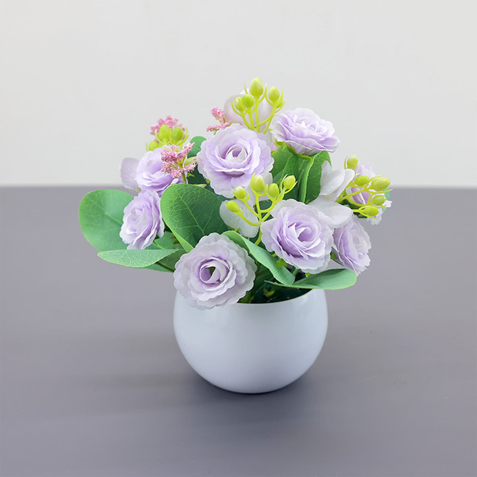 Plastic, Dried Flower Arrangement, 12-inch Bouquet, Modern Home Decor ...