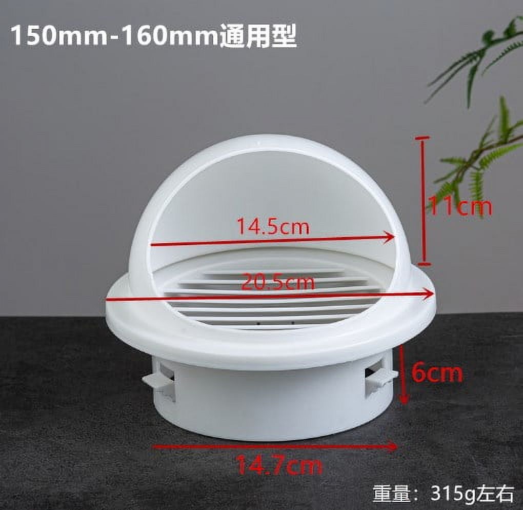 Plastic Dryer Vent Cap Plastic Dryer Vent Cover Round Ventilation Hood ...