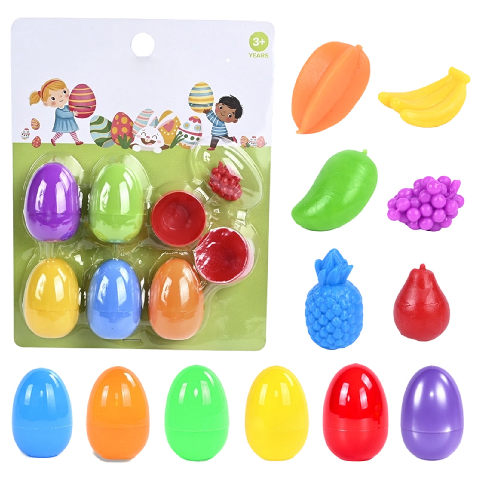 Plastic Easter Egg Toy Set with Insect Figurines, 12 Multicolor Eggs ...