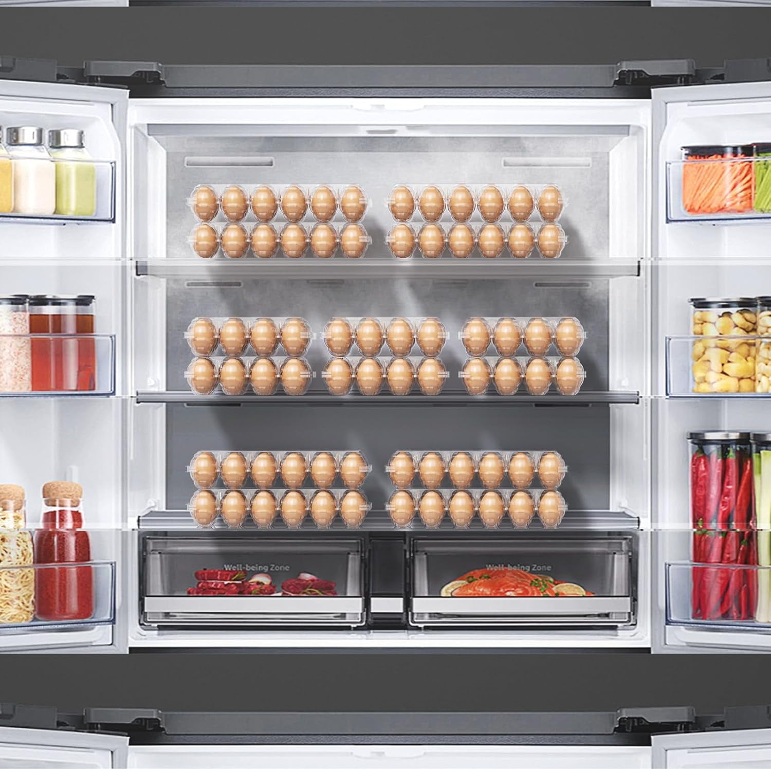 Plastic Egg Cartons Bulk, Clear Egg Containers for Fresh Chicken Eggs ...