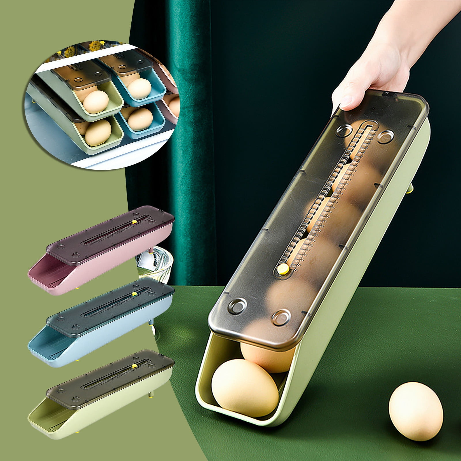 Plastic Egg Storage Box Organizer | Food Grade Kitchen Container with ...