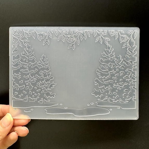 Plastic Embossing Folder Template Christmas Pine Tree Texture A6 Size ...