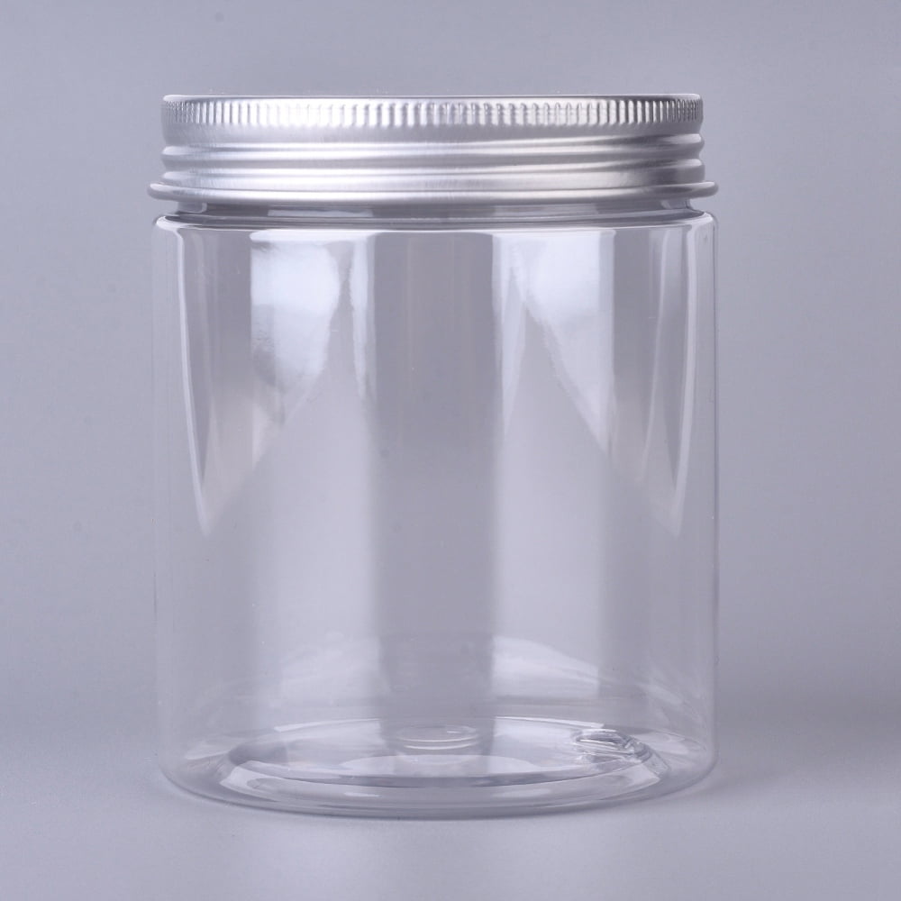 Plastic Empty Cosmetic Containers with Aluminum Screw Top Lids Clear 8 ...