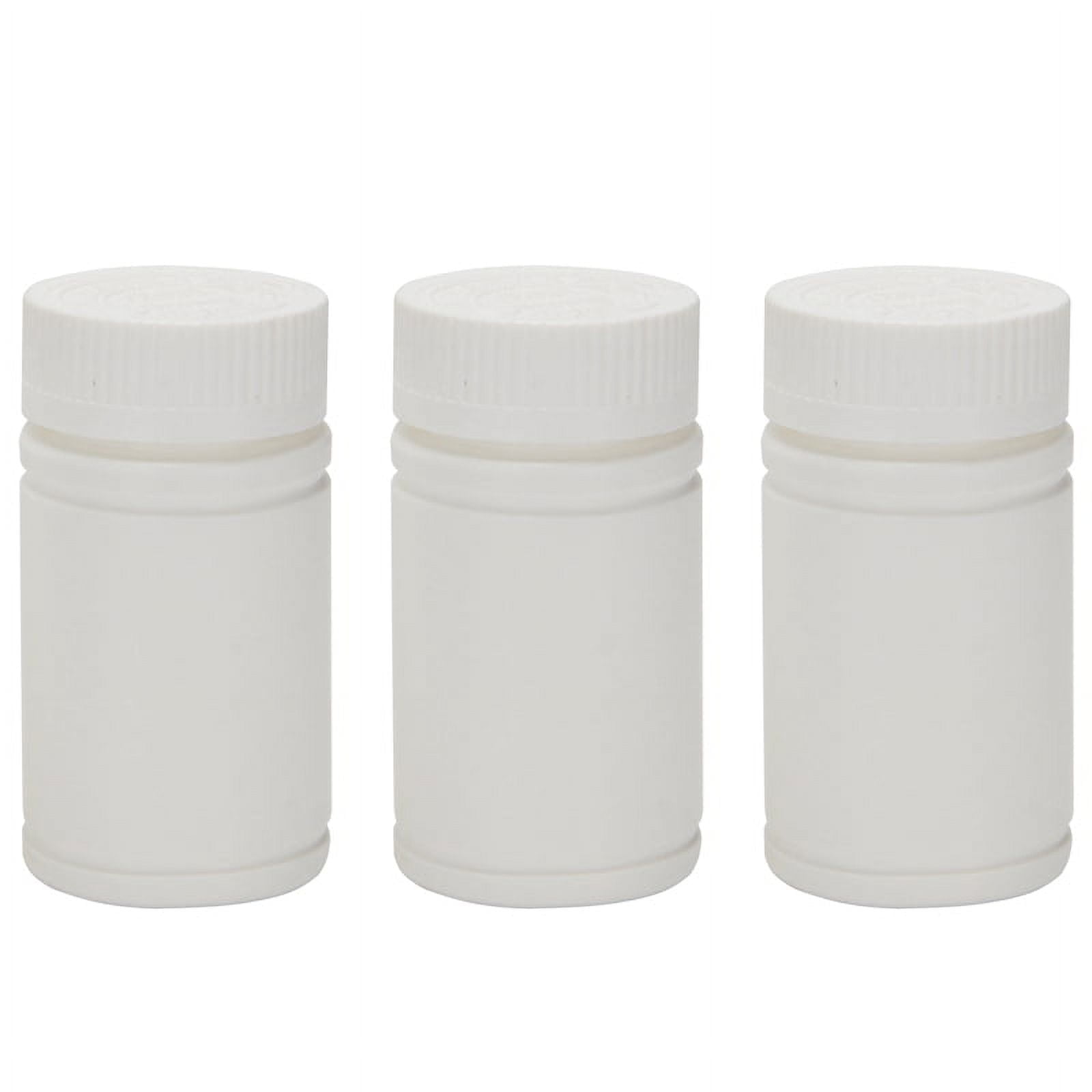 Plastic Empty Medicine Bottles Pill Tablet Container Holder 3pcs White ...