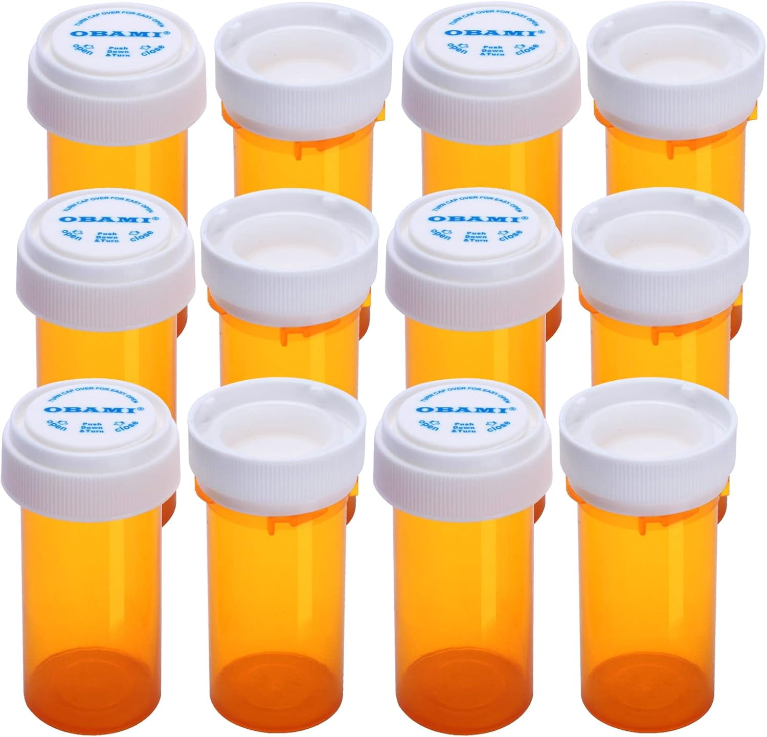 Plastic Empty Pill Bottles with Double Sided Use (Child Resistant ...