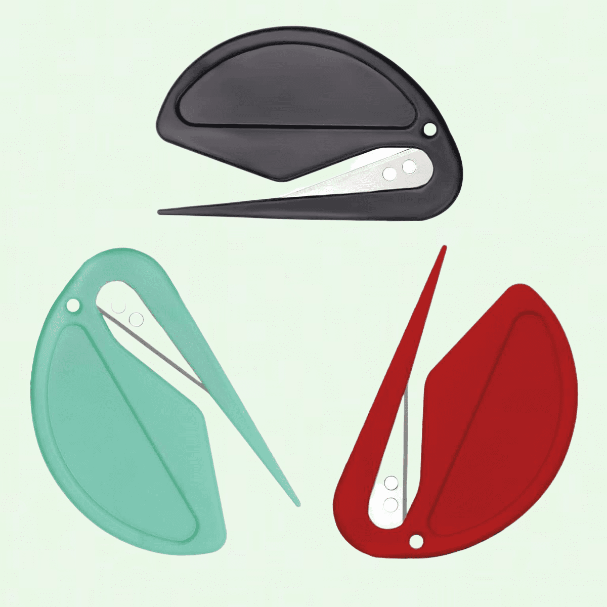 3-Pack Plastic Envelope Cutters, Secure Mail Opening Tool for Office ...