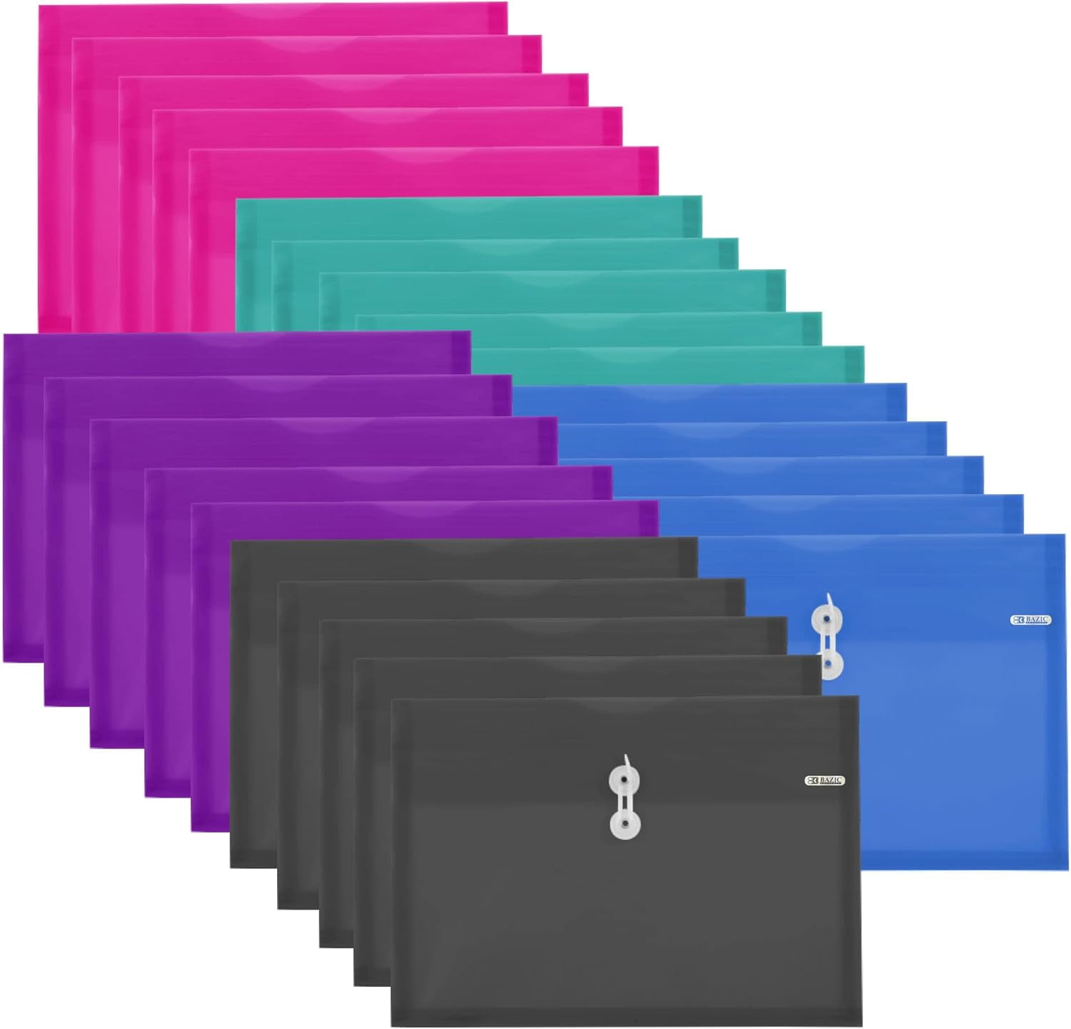 Plastic Envelope String Closure, Letter Size A4 Side Loading Clear ...