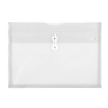 Smead Poly Envelope, 1-1/4" Expansion, String-Tie Closure, Side Load, Letter Size, Clear, 5 per ...