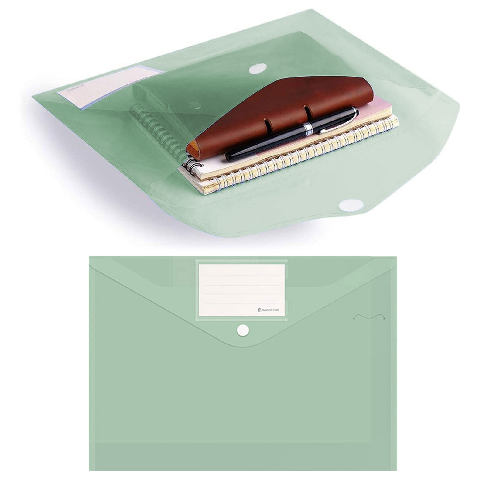 Plastic Envelopes 10 Pack A4 Letter Size Plastic File Folder With Label ...