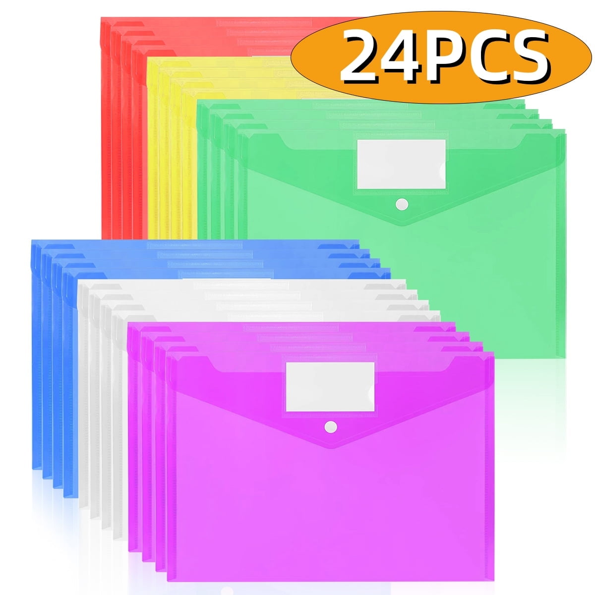 Plastic Envelopes Folders with Pockets Clear Document Folders Poly File ...