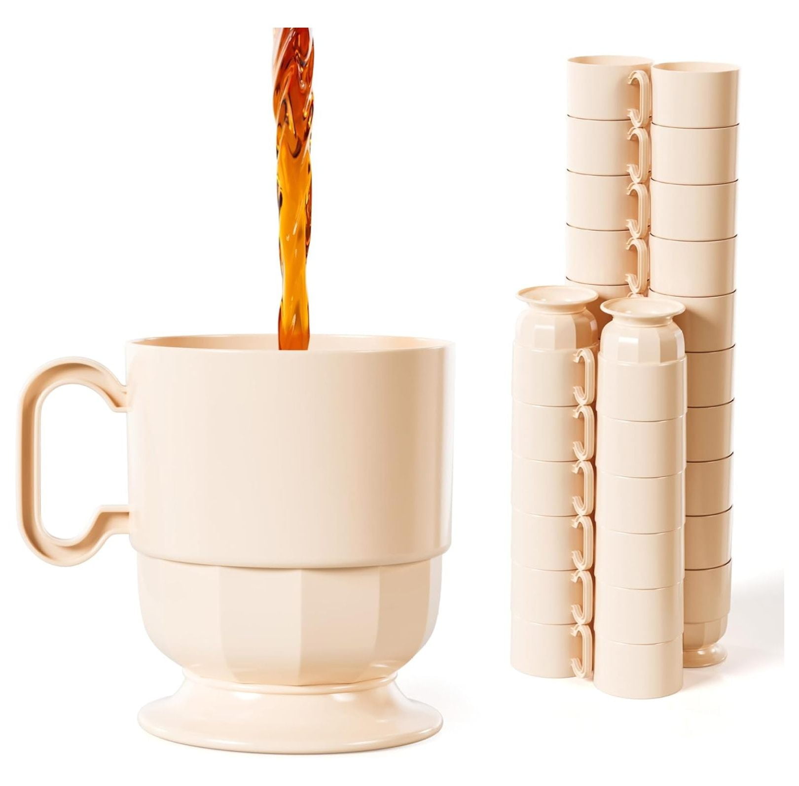 Plastic Espresso Cups - 8 Oz Plastic Coffee Cups Or Tea Cup - 80 Pack ...