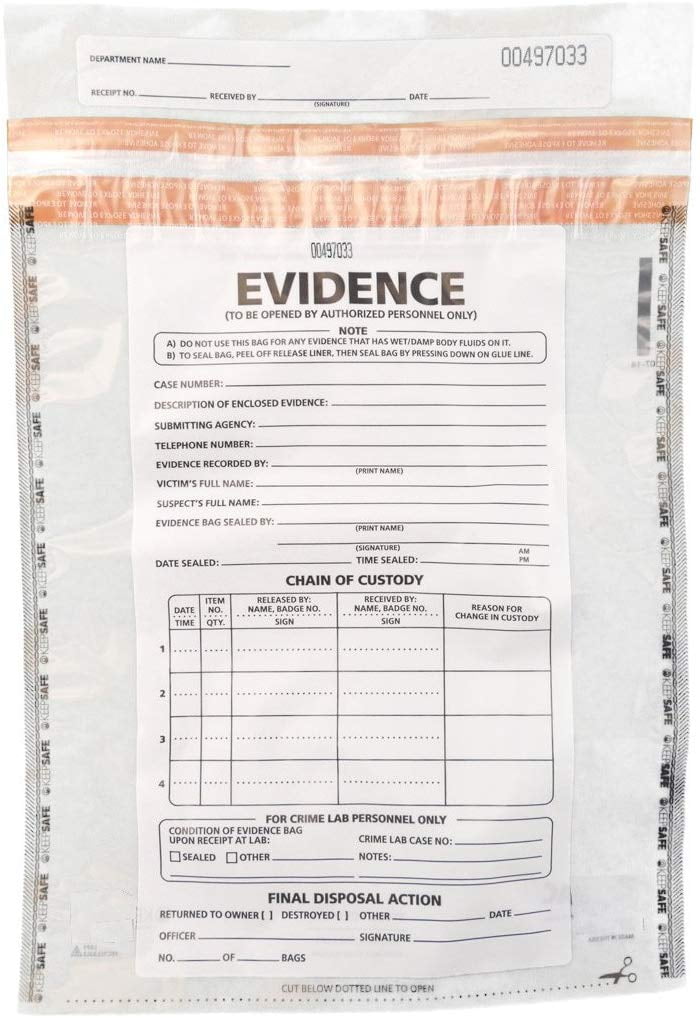 Plastic Evidence Bags, Medium - 100 Pack - Walmart.com