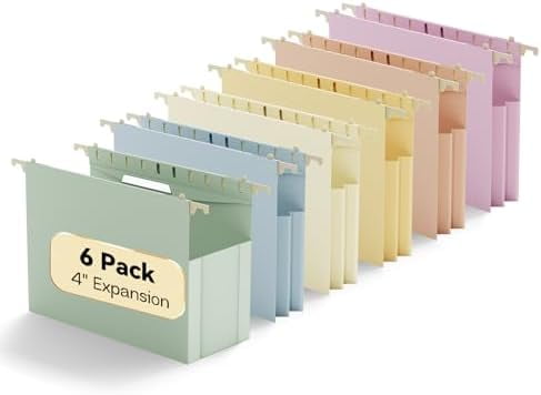 Plastic Expandable Hanging File Folder Letter Size,Heavy Duty 2 ...