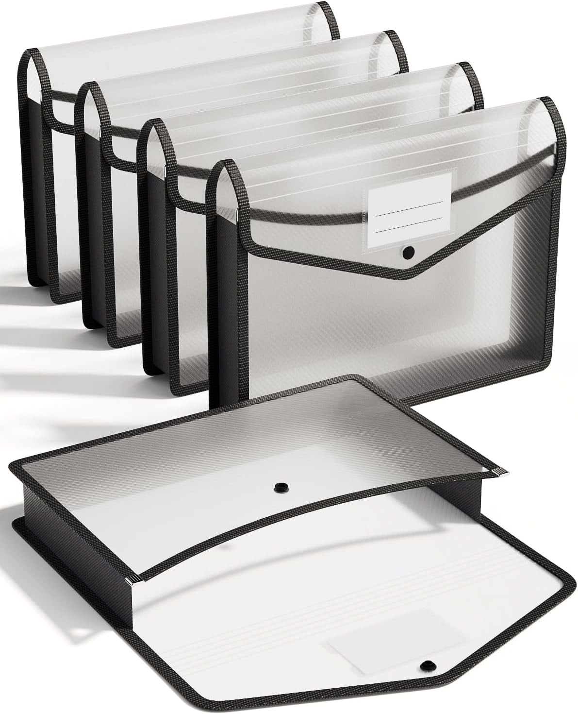 Plastic Expanding File Folder, Transparent envelopes with Snap Closure ...