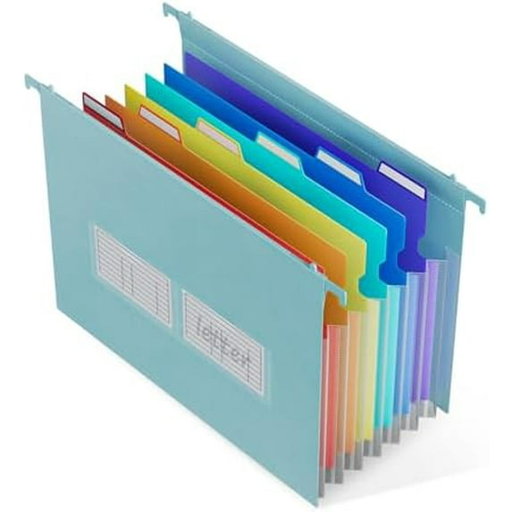 Plastic Expanding Hanging File Folders, 7 Innovative 1.2" Accordion ...