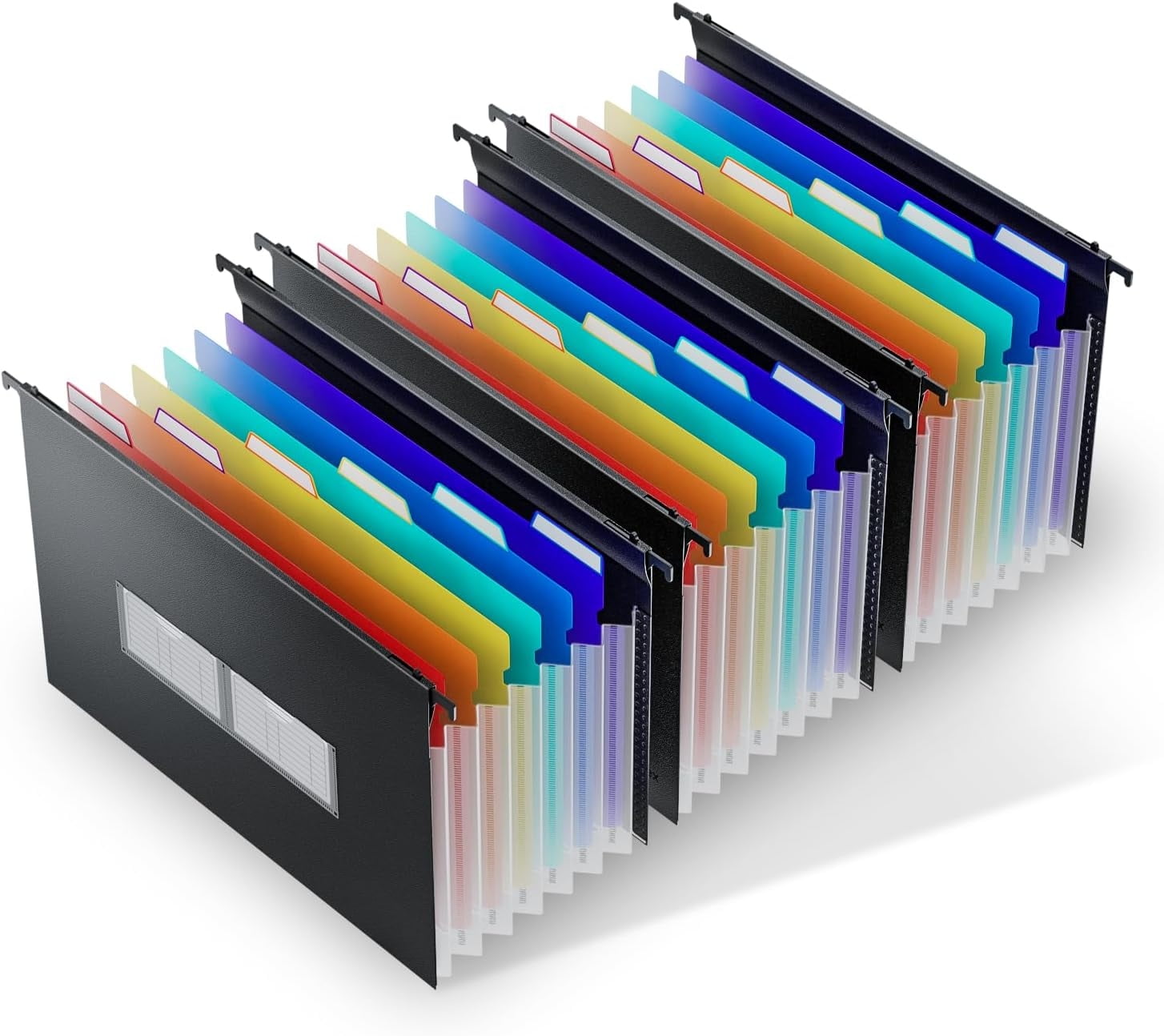 Plastic Expanding Hanging File Folders, Accordian Pockets, Large ...