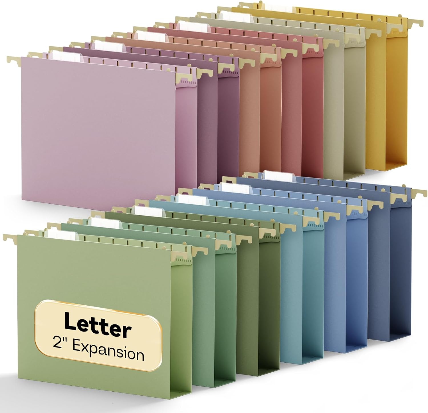 Plastic Extra Capacity Hanging File Folder Letter Size,Heavy Duty 2 ...