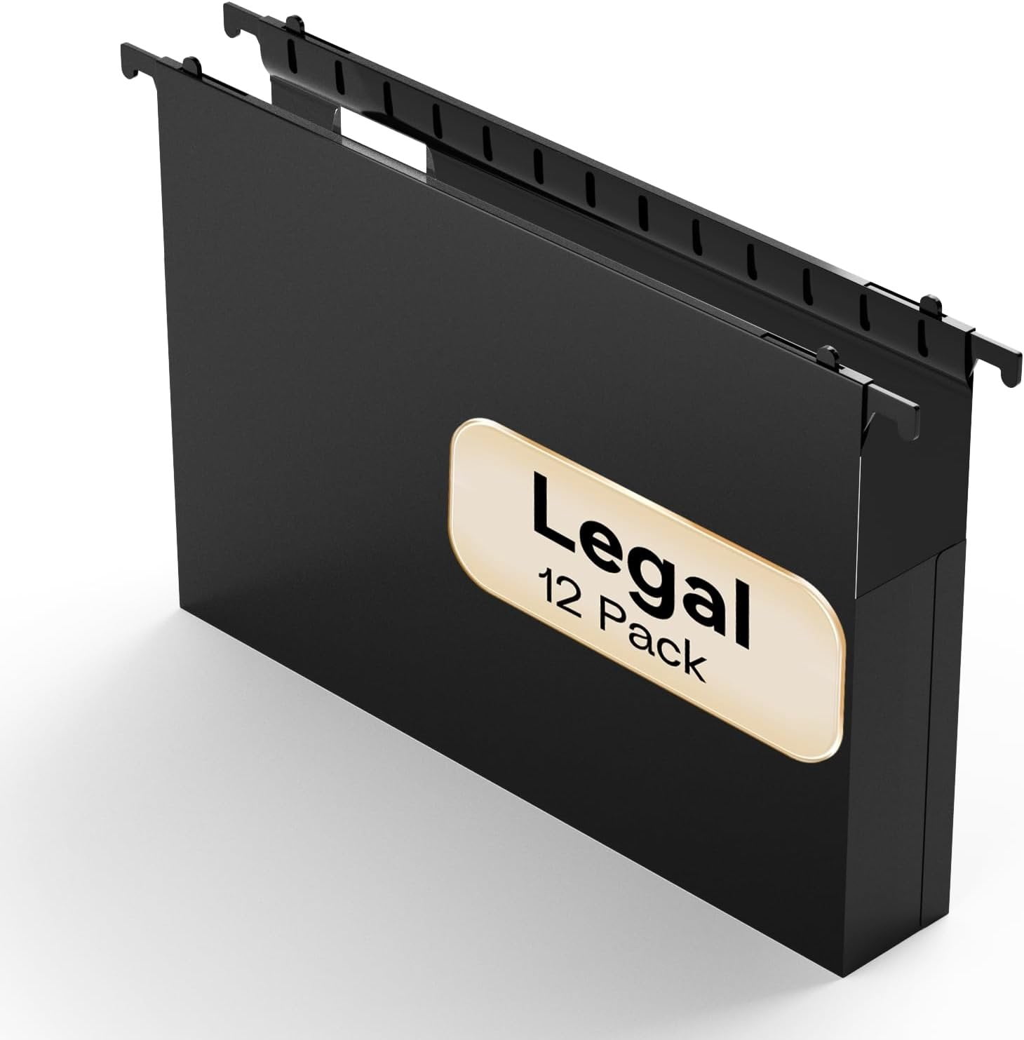 Plastic Extra Capacity Legal Size File Folders,12 Pack Reinforced Black ...