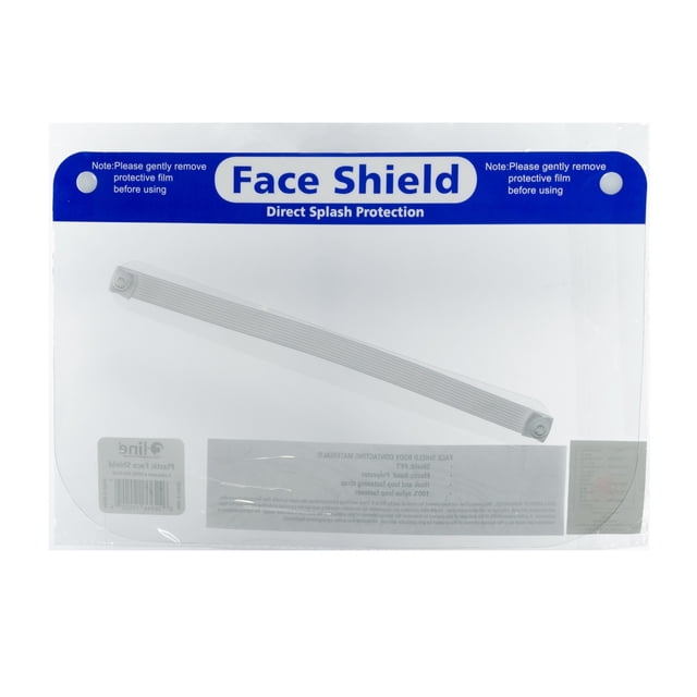 Plastic Face Shield, Clear, 1/EA (Set of 100 EA) - Walmart Business ...