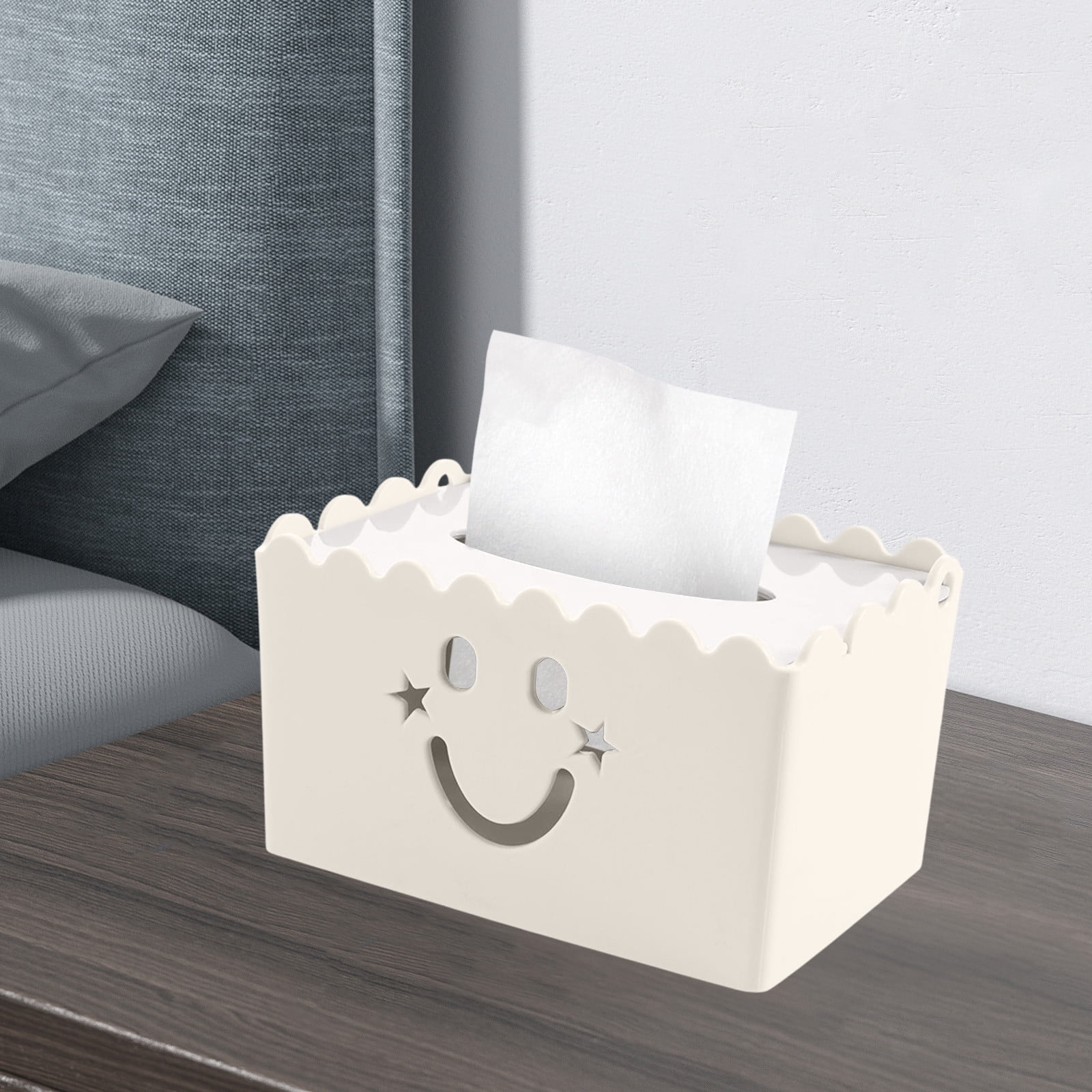 Plastic Facial Tissue Dispenser Box Holder, Rectangle Napkin Organizer ...