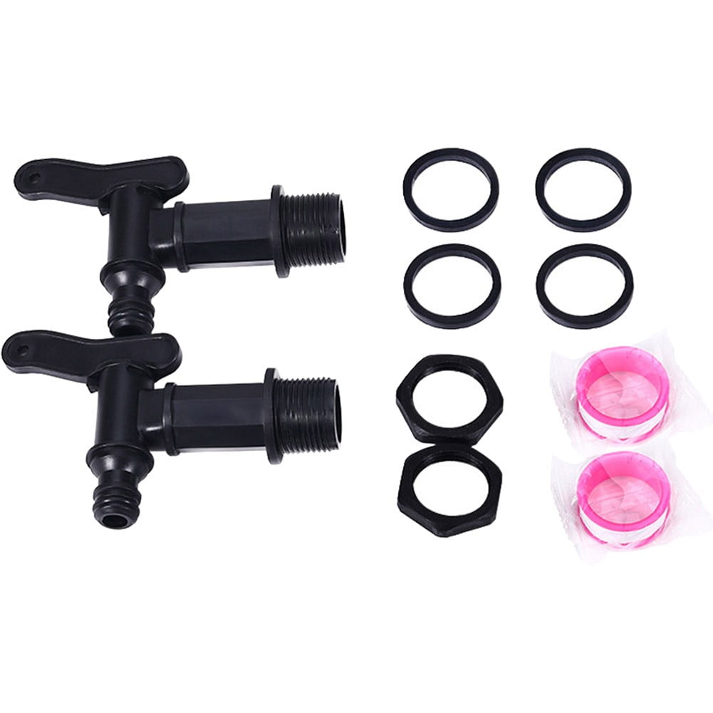 Plastic Faucet Adapter Cover, Black 6-Point 3/4\" Nipple Bucket Valve ...