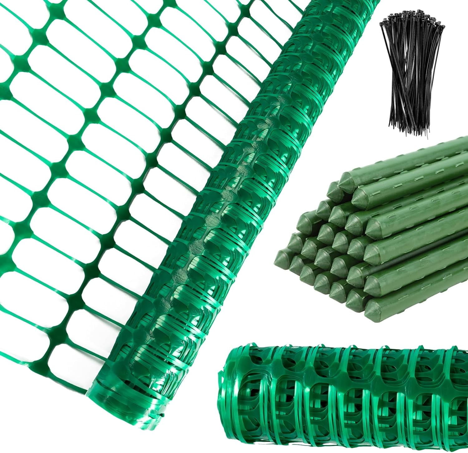 Plastic Fencing Temporary Fence,Snow Fence 4x100 with Stakes,Garden ...