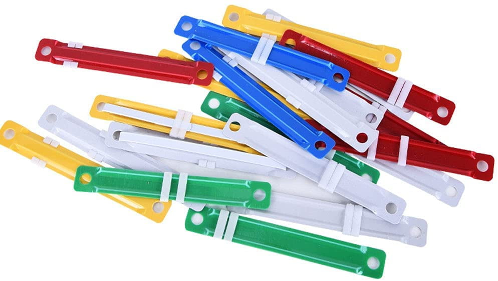 Plastic File Fastener, 50 Sets, 2 Holes, Mixed Color, Hole Space 3.1 ... Plastic File Fastener, 50 Sets, 2 Holes, Mixed Color, Hole Space 3.1 ...