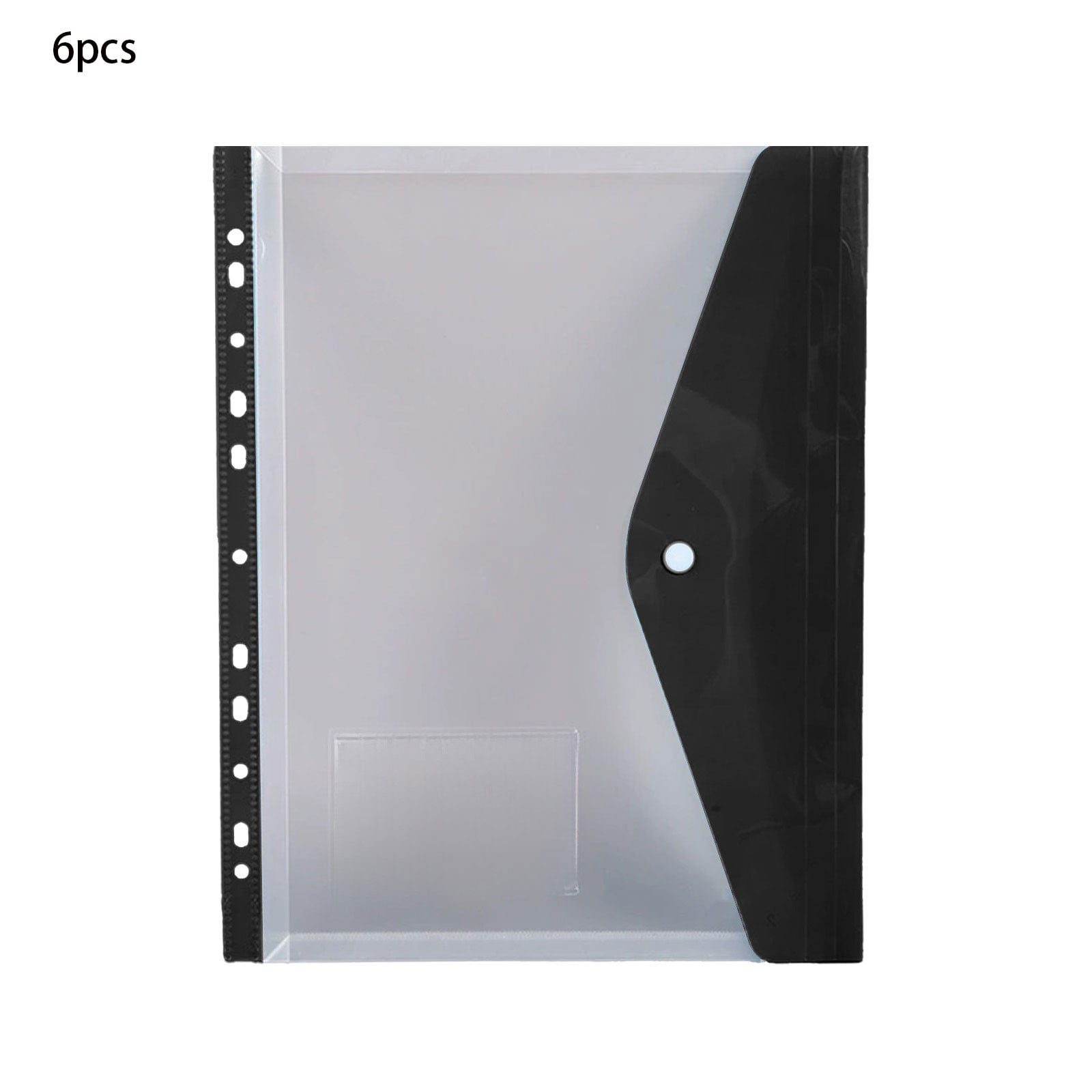 Plastic File Folder, A4 Binder Pockets 11-Hole Document Pouches Loose ...