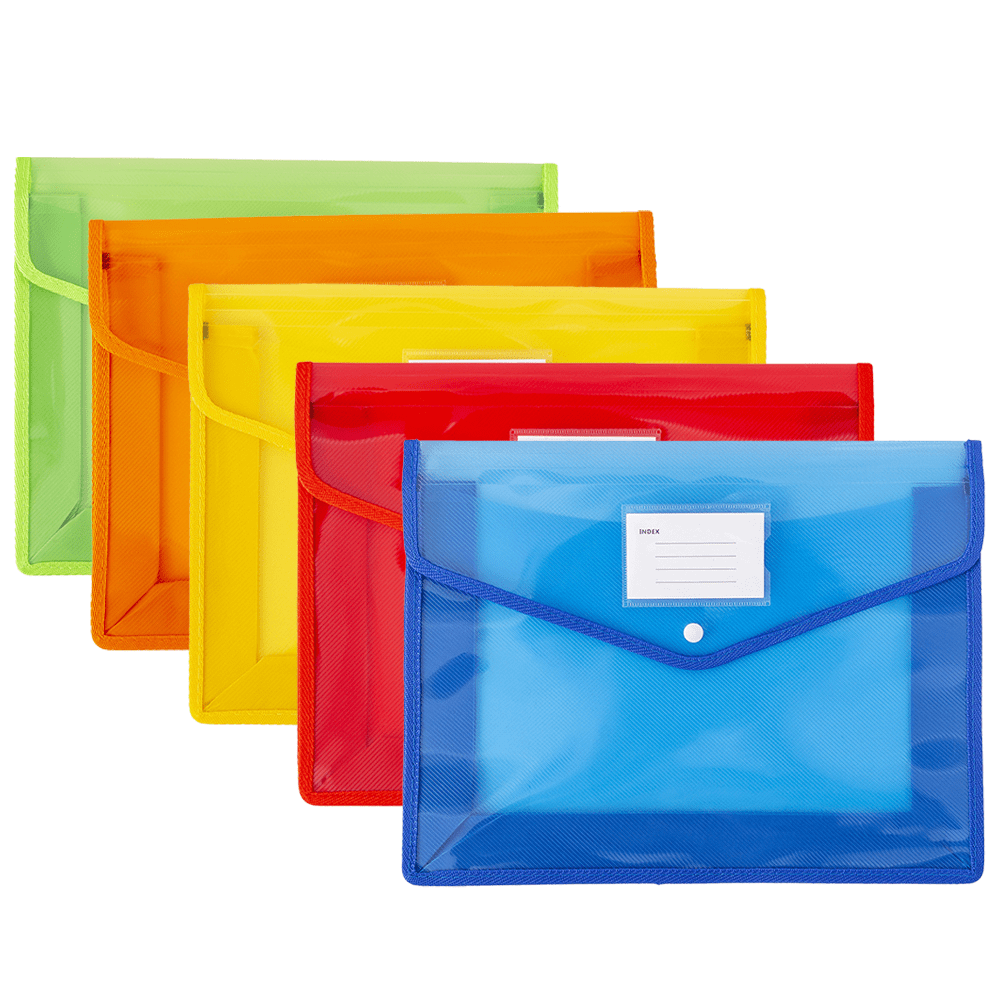 Plastic File Folder - Poly Envelope Expanding File Wallet Document ...