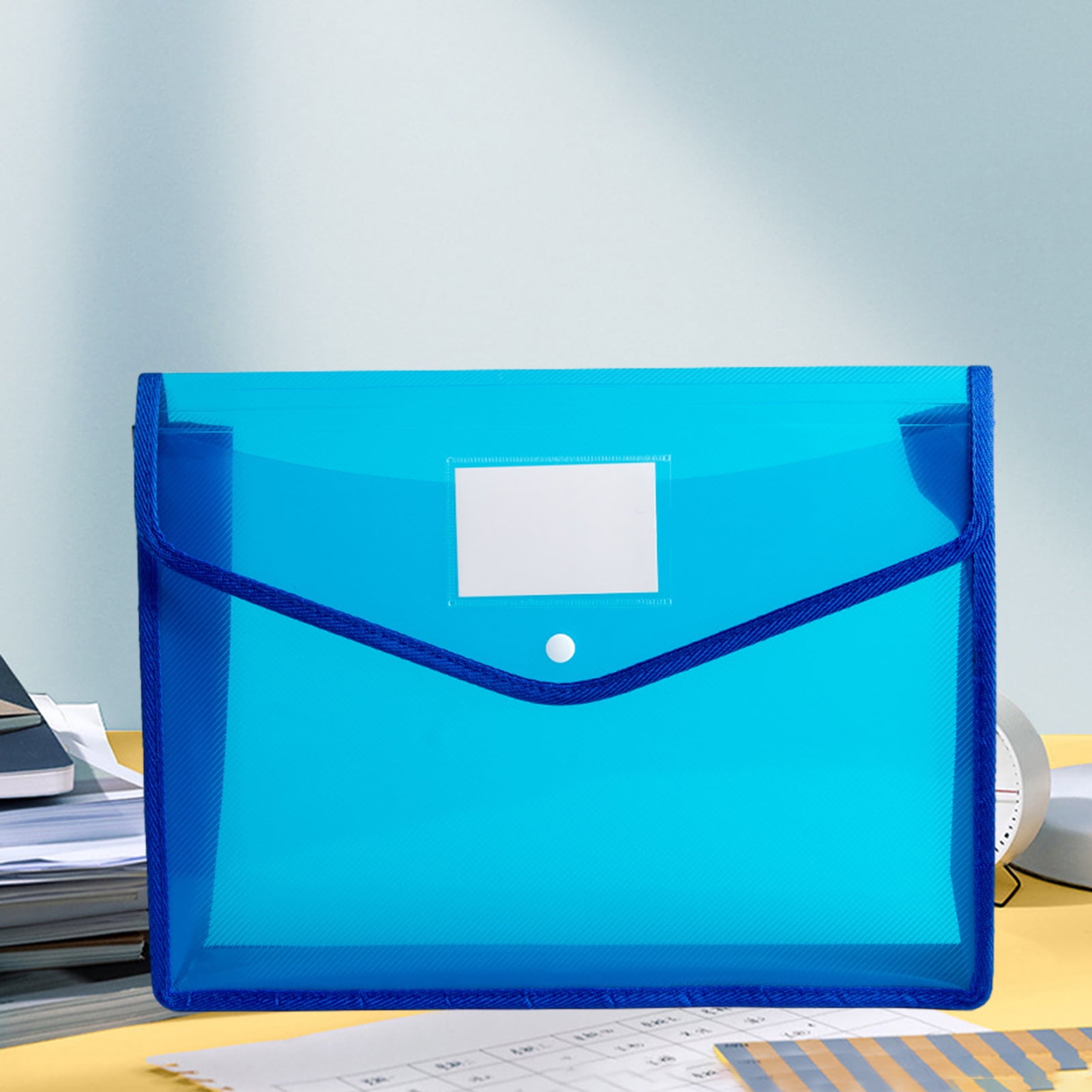 Plastic File Folder Waterproof Transparent Expanding Document Organizer ...