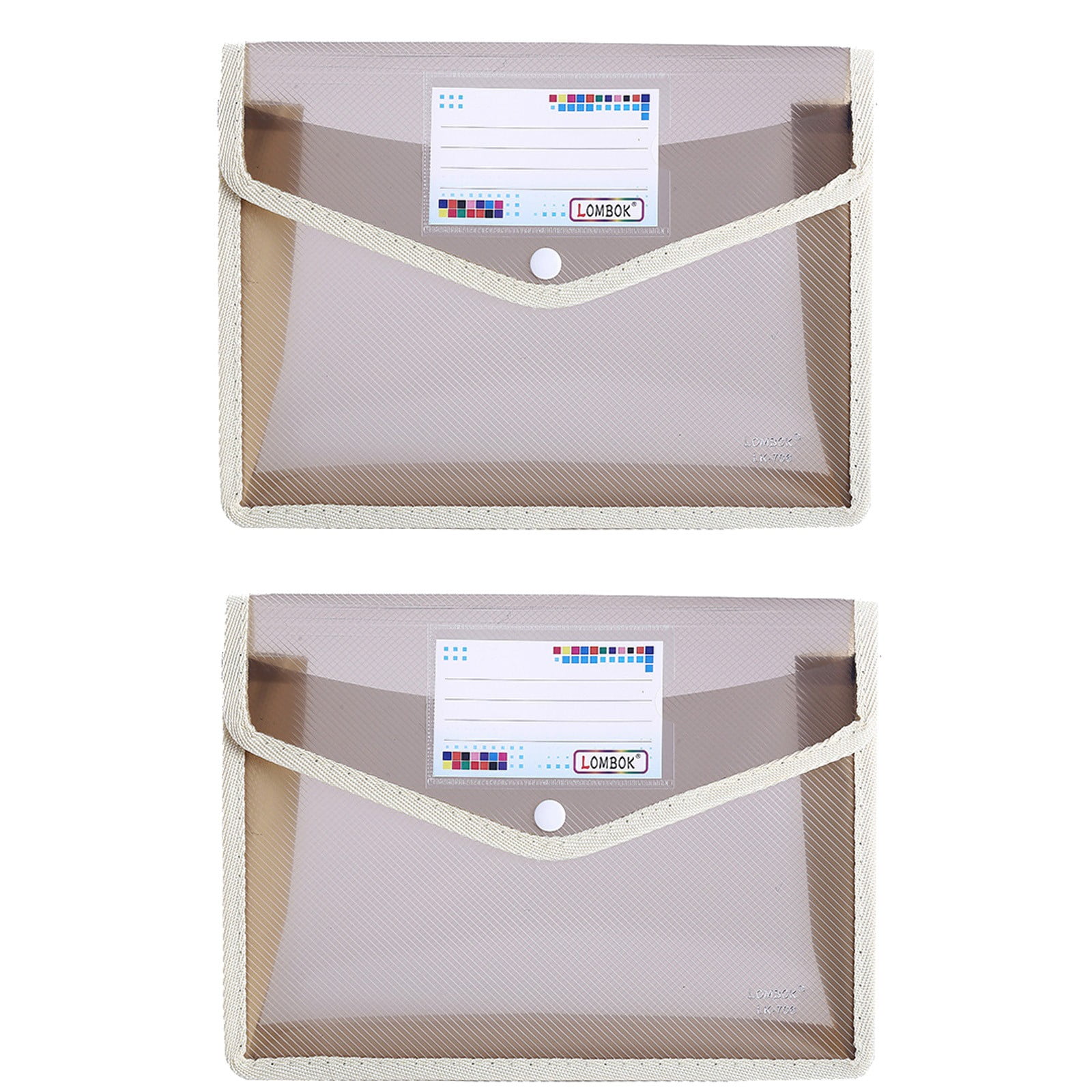 Plastic File Folders A4 Size 2 Pcs Expandable Document Folder with Snap ...