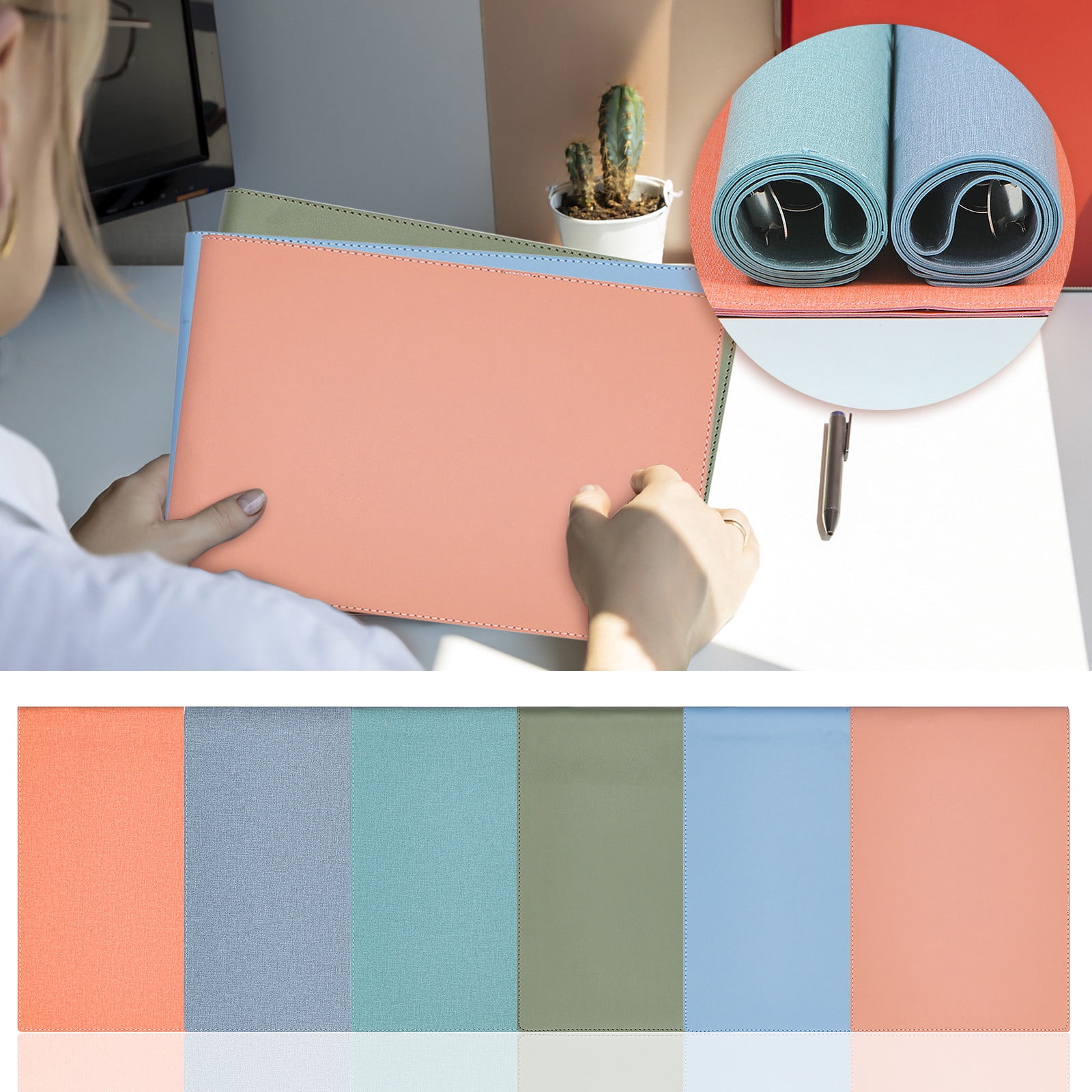 Plastic File Folders A4 Soft Binder Lateral Leather Face 6-hole Clip ...