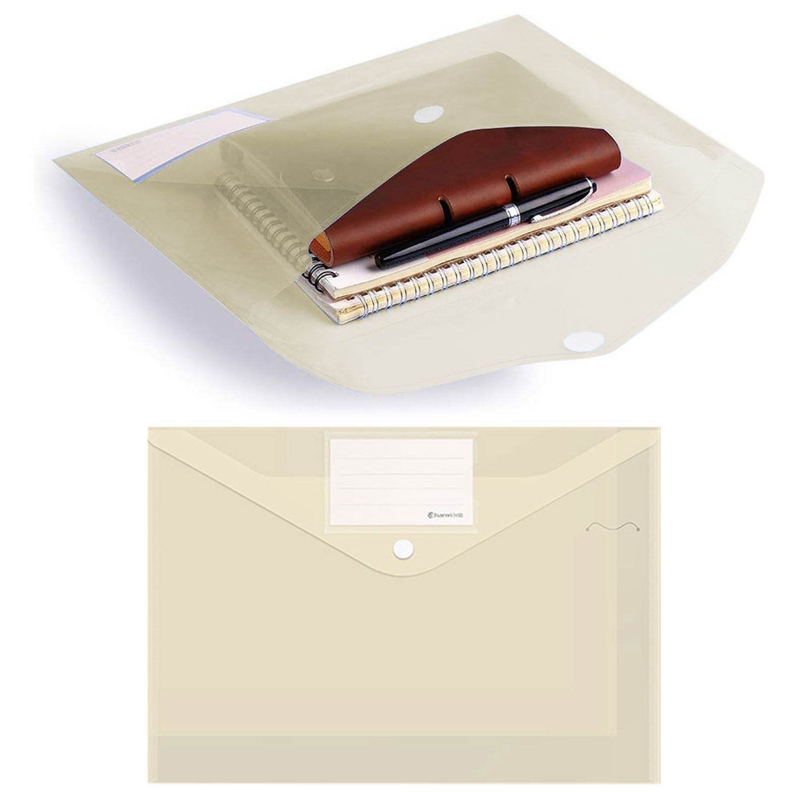 Plastic File Folders With Snap Closure 10 Pack Plastic Envelopes A4 ...