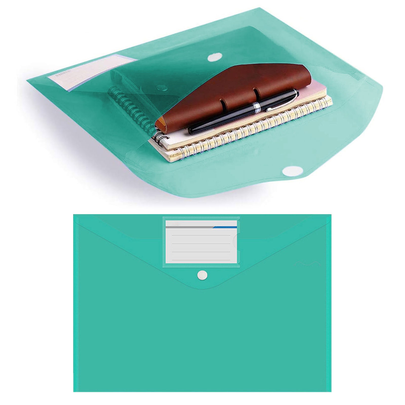 Plastic File Folders With Snap Closure 10 Pack Plastic Envelopes A4 ...