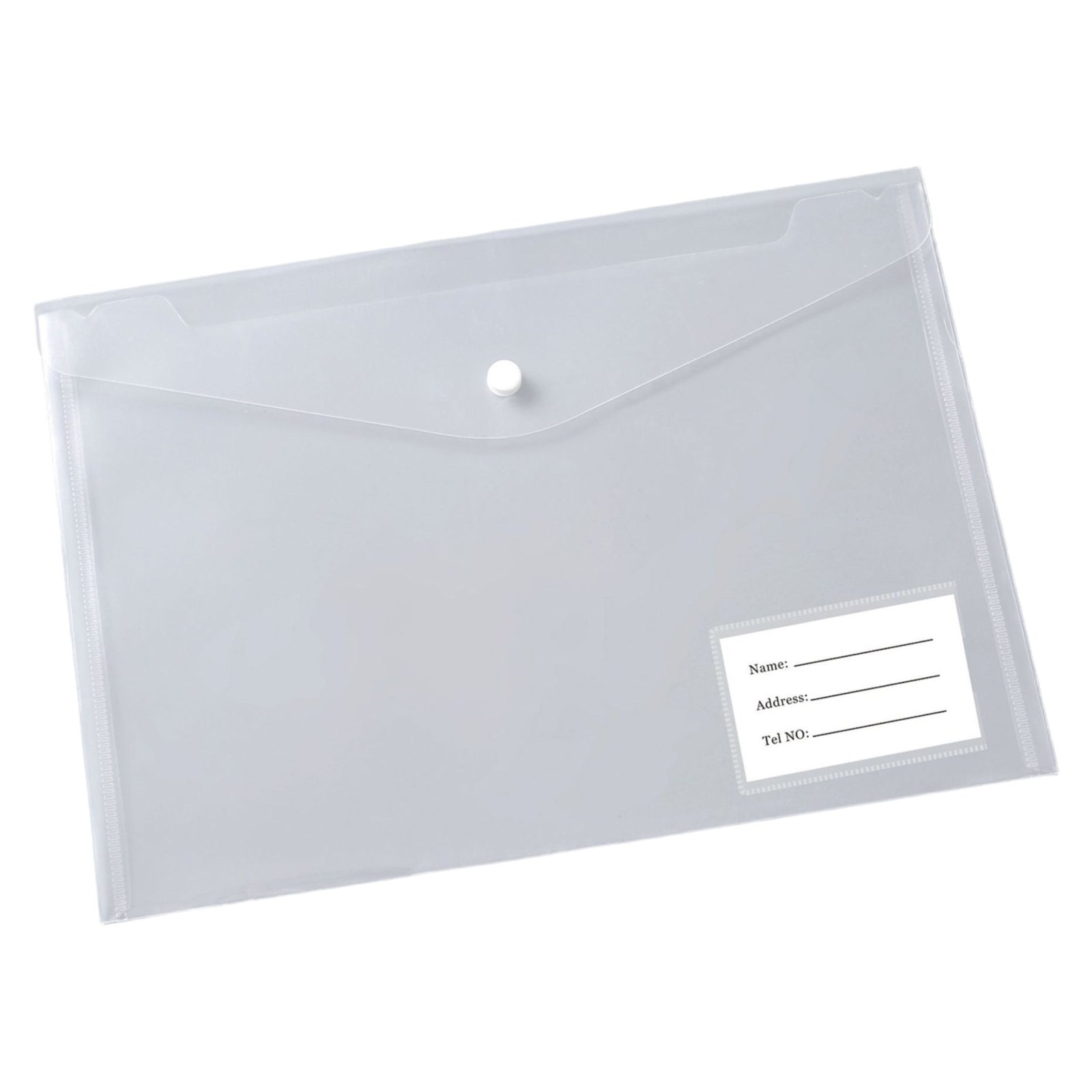 Plastic File Folders with Label Pockets US Letter & Size Clear Document ...