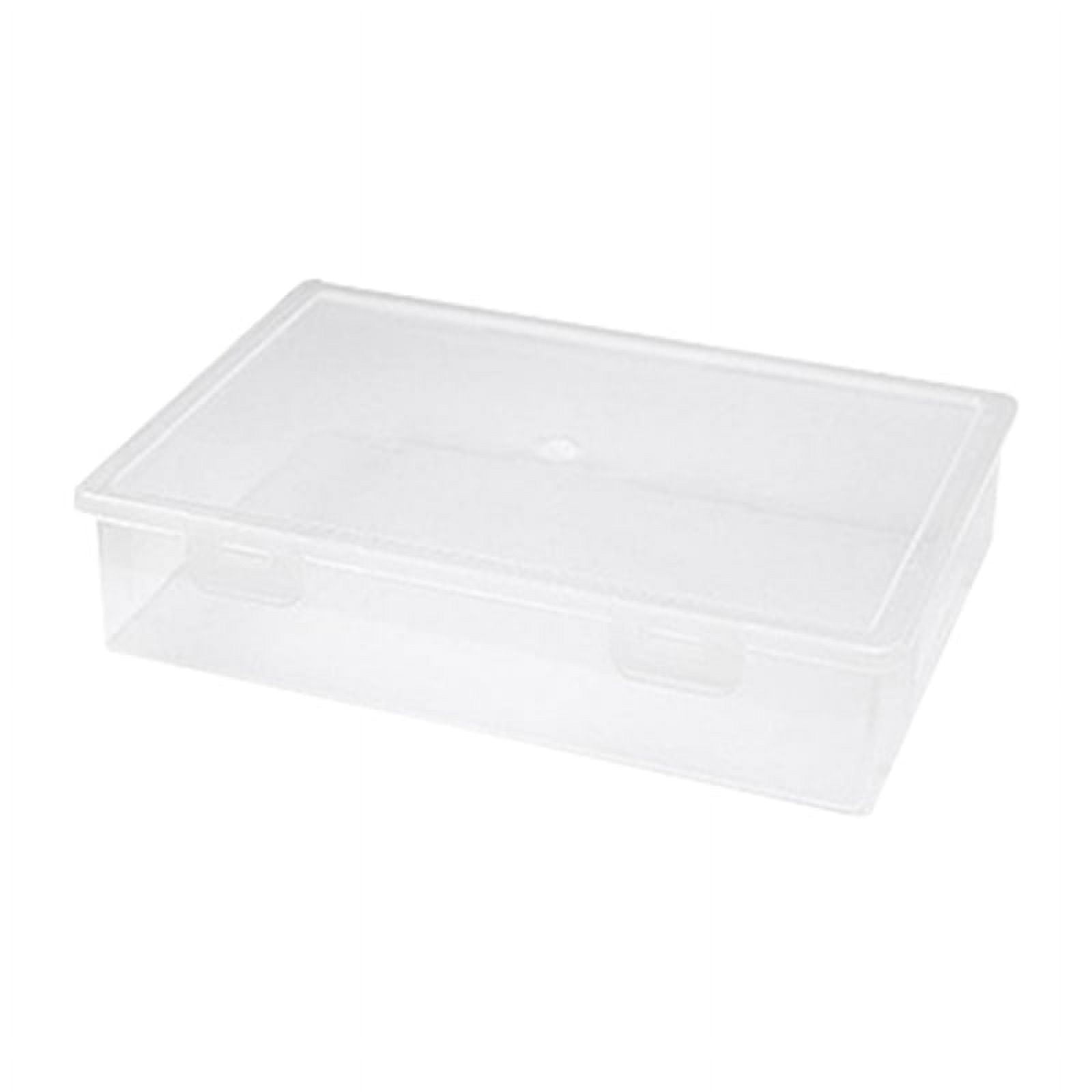 Plastic File Organizer Transparent Square Storage Box A4 Storage Box ...