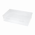 Plastic File Organizer Transparent Square Storage Box Storage Box File ...