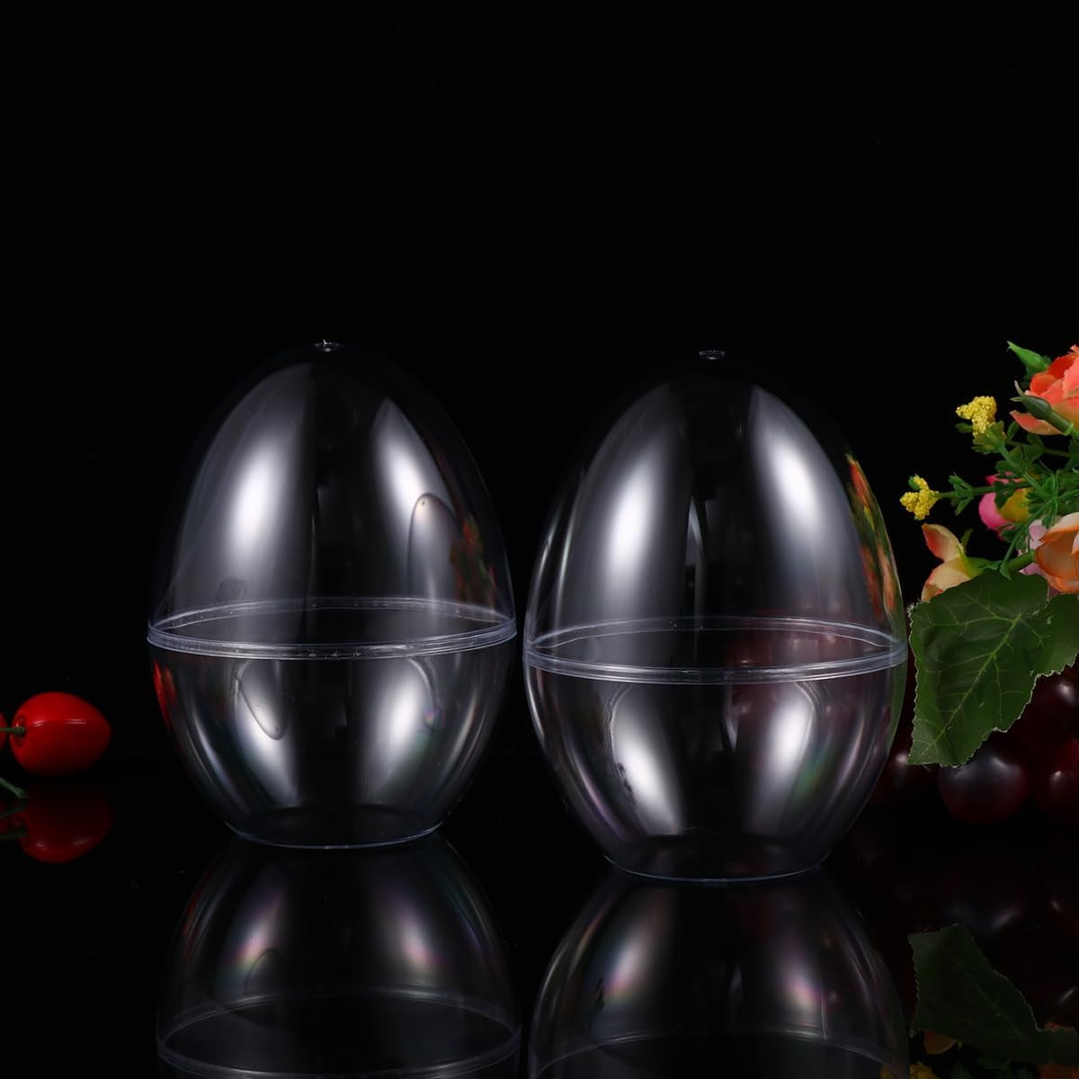 Plastic Fillable Jumbo Easter Egg Baubles Clear Containers for Easter ...