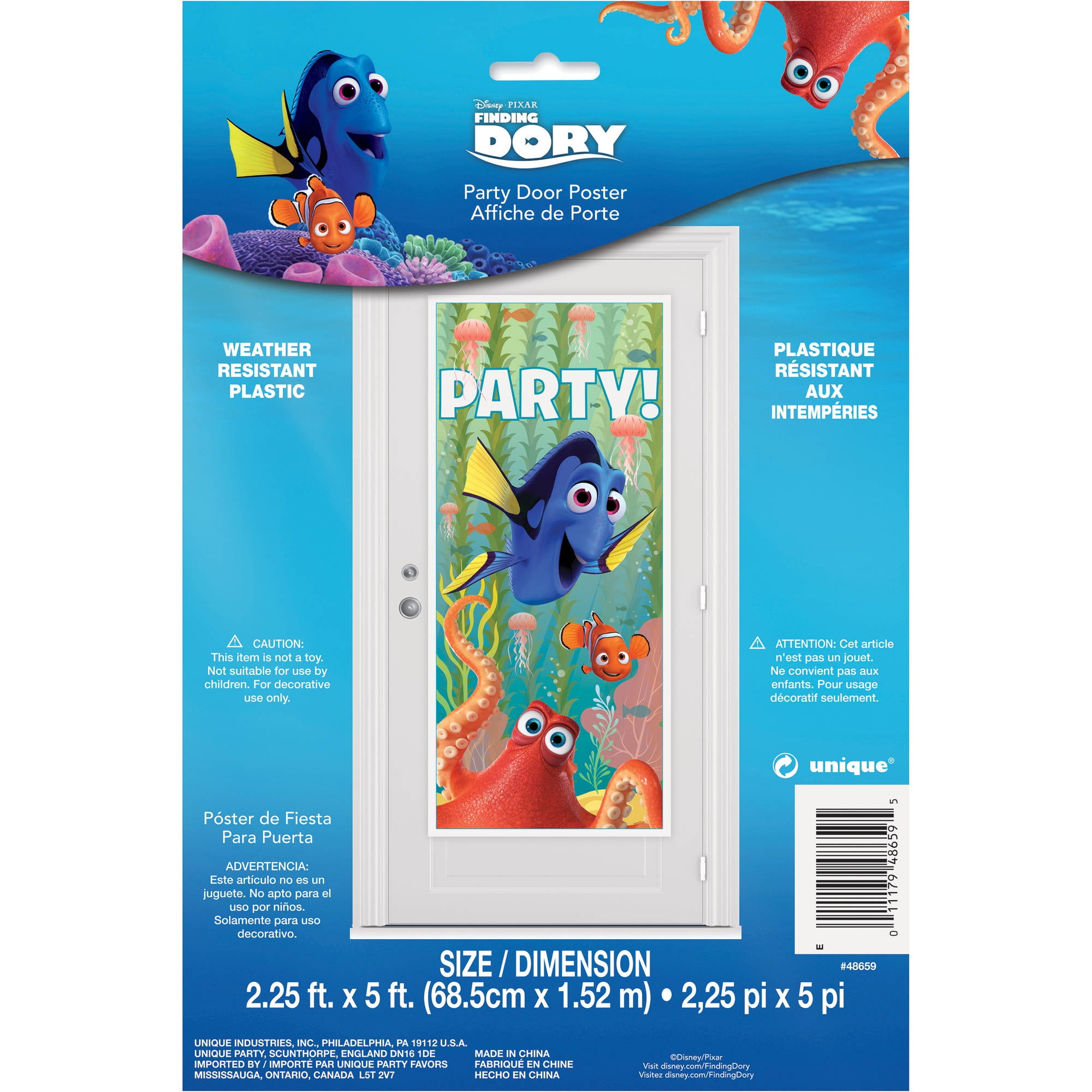 Plastic Finding Dory Door Poster, 60" x 27" - Walmart Business Supplies