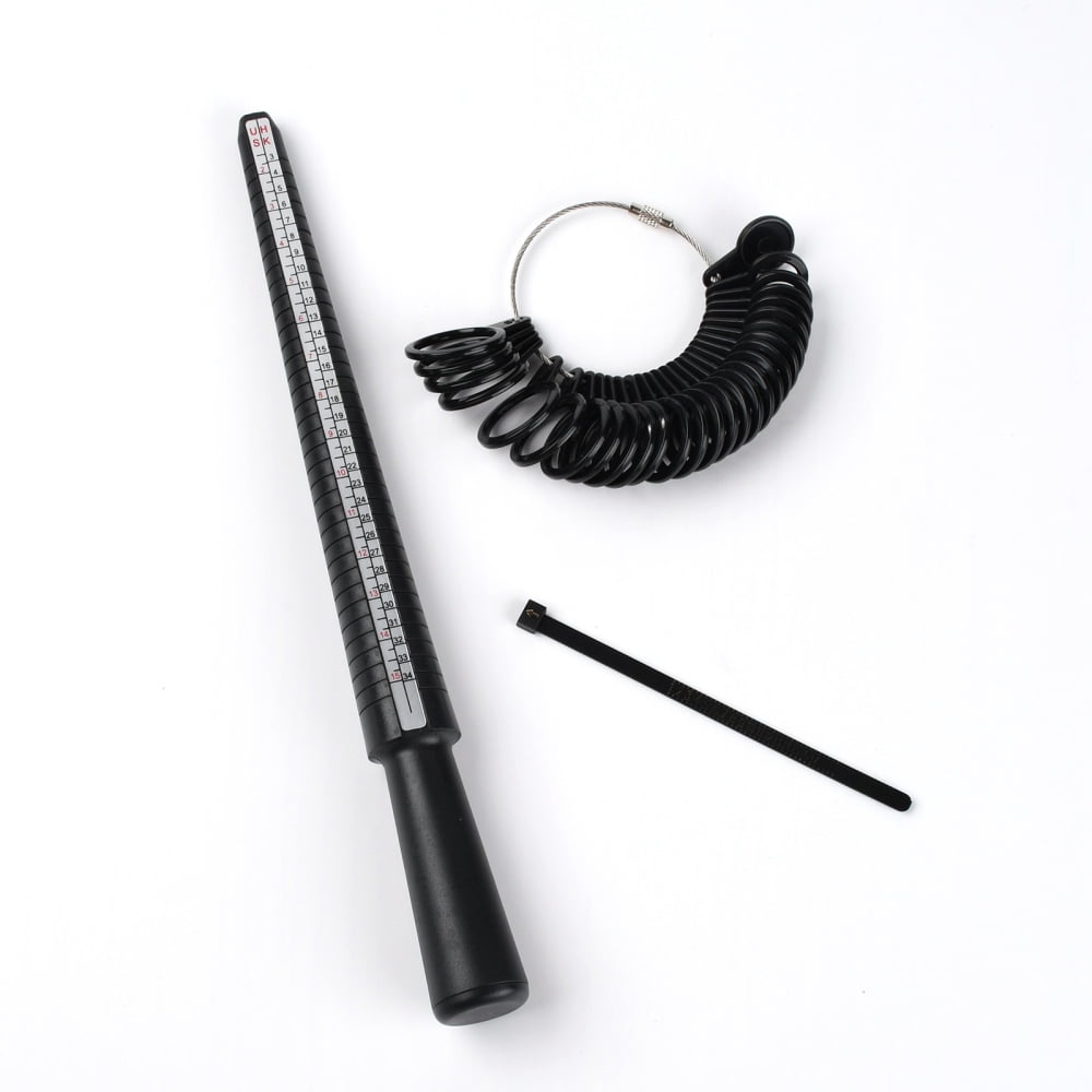 Plastic Finger Ring Measuring Tools set Black 30pcs/set - Walmart.com