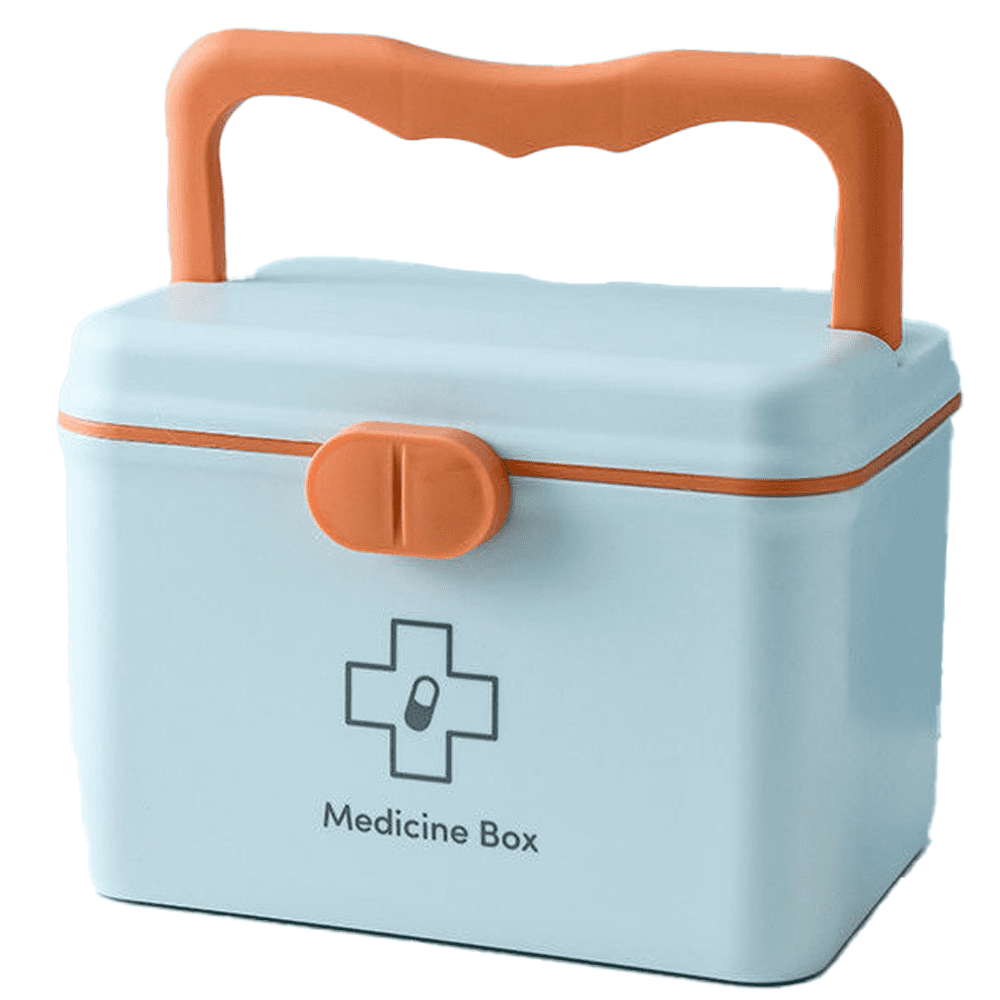 Plastic First Aid Storage Box Container Bin with Portable Handle ...
