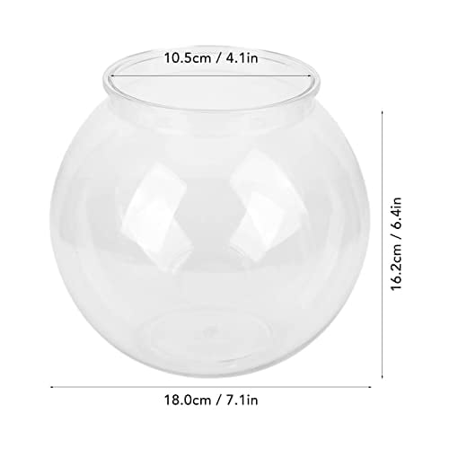 Plastic Fish Bowl, Unbreakable Small Round Fish, Heavy Duty Plastic Ivy ...