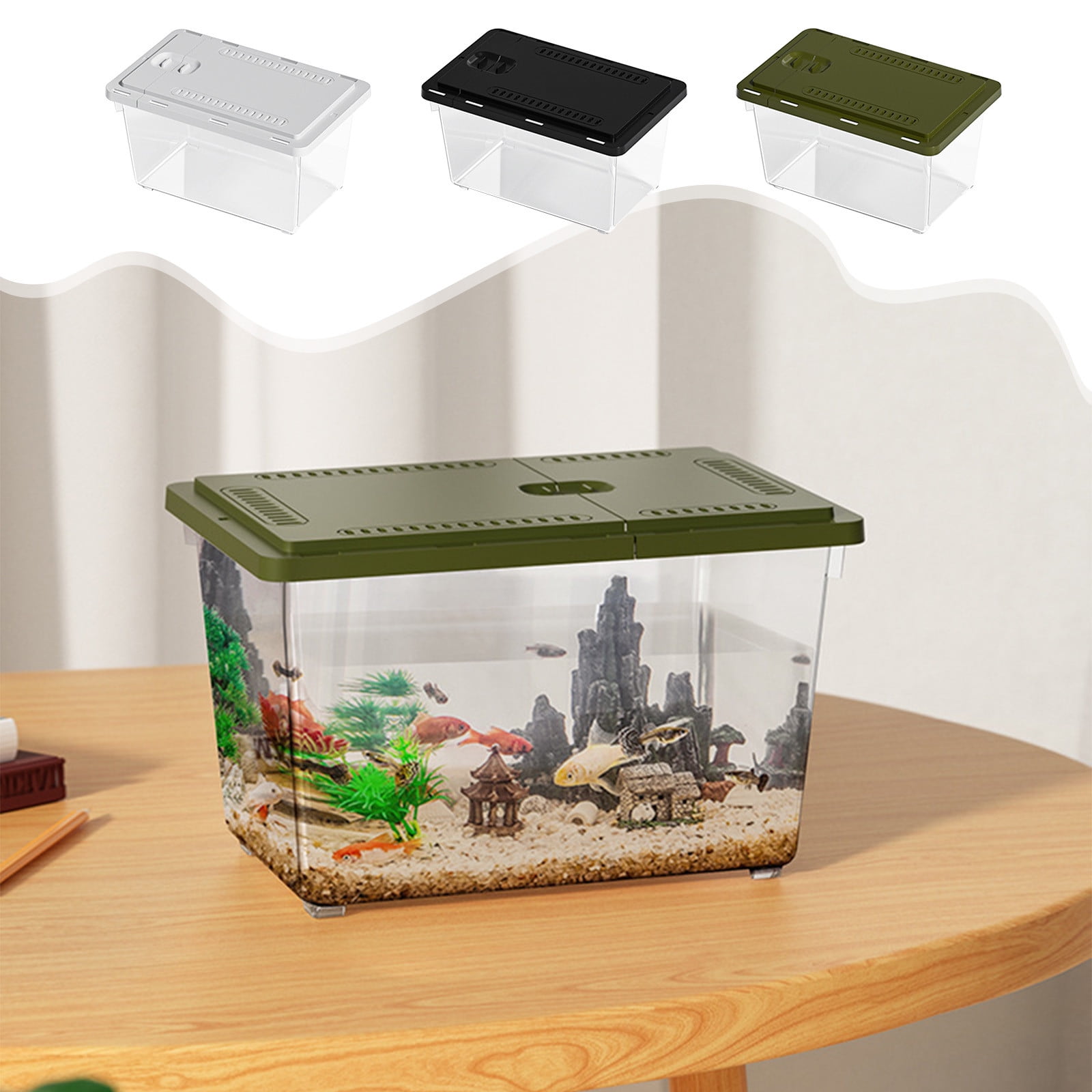 Plastic Fish Breeding Tank, Mini Aquarium Isolation Box, 5L Capacity ...