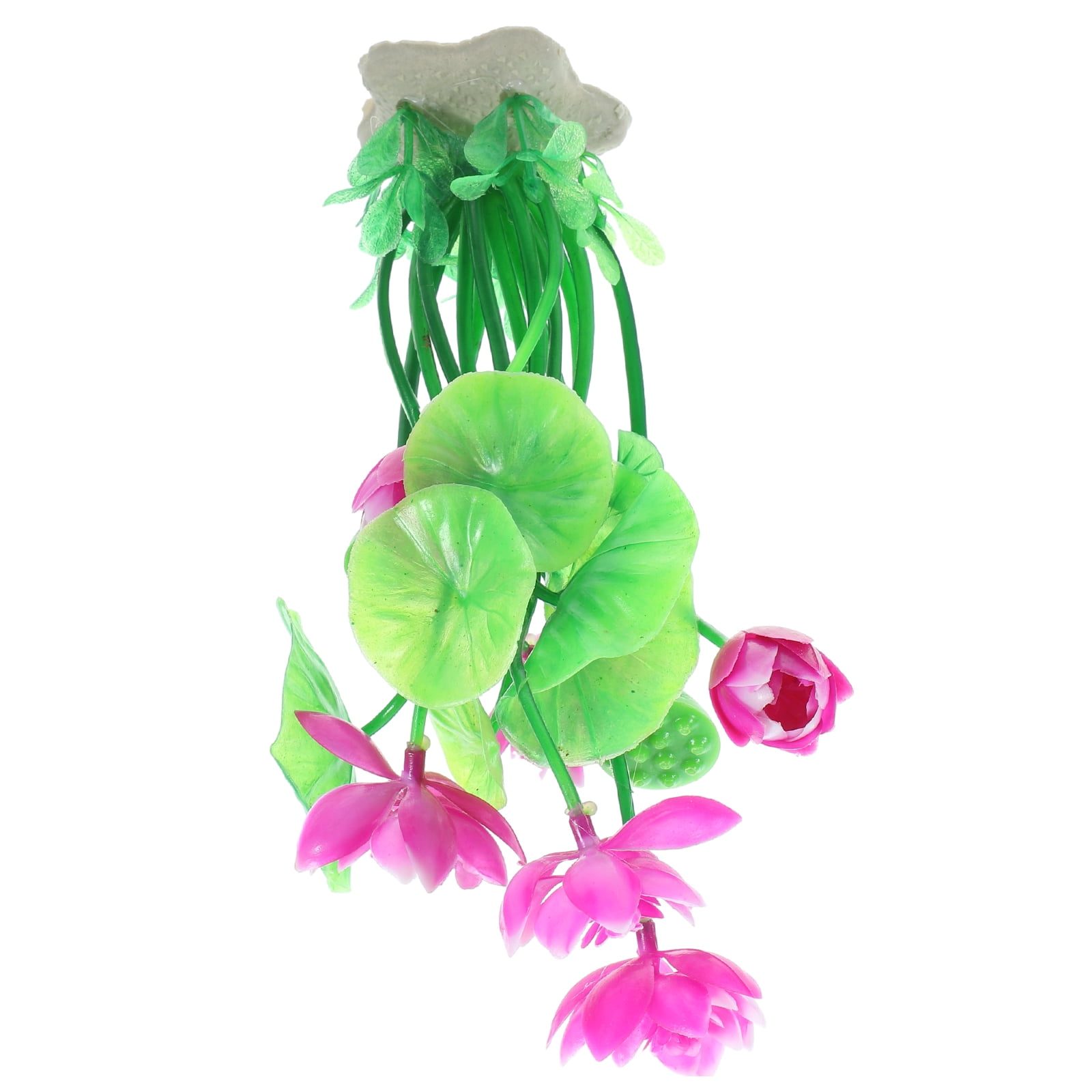 Plastic Fish Tank Lotus Realistic Aquarium Plants Faux Aquatic ...