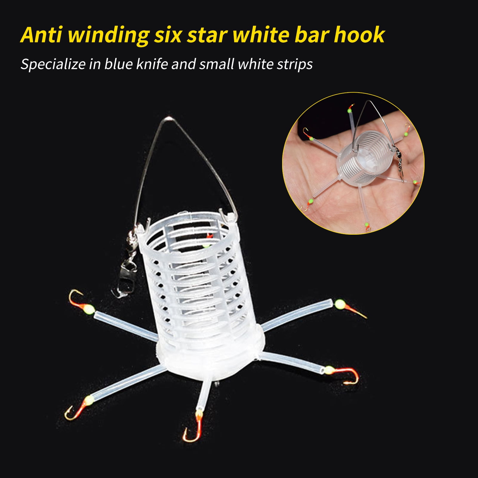 Plastic Fishing Trap Basket Anti Winding Hollow Fishing Bait Cage With ...