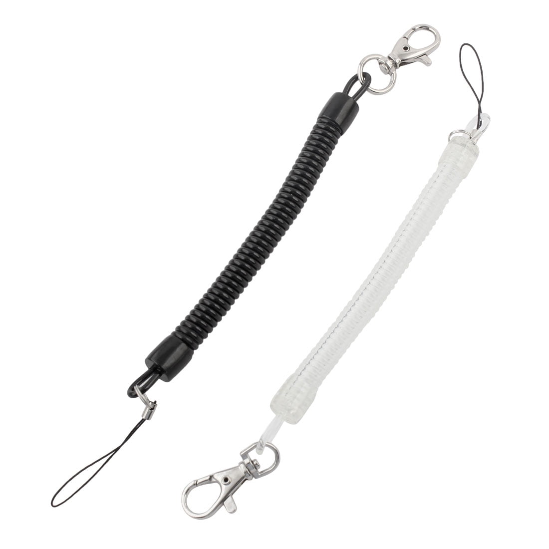 Plastic Flexible Anti Lost Buckle Spring Elastic Keychain 2 Pcs ...