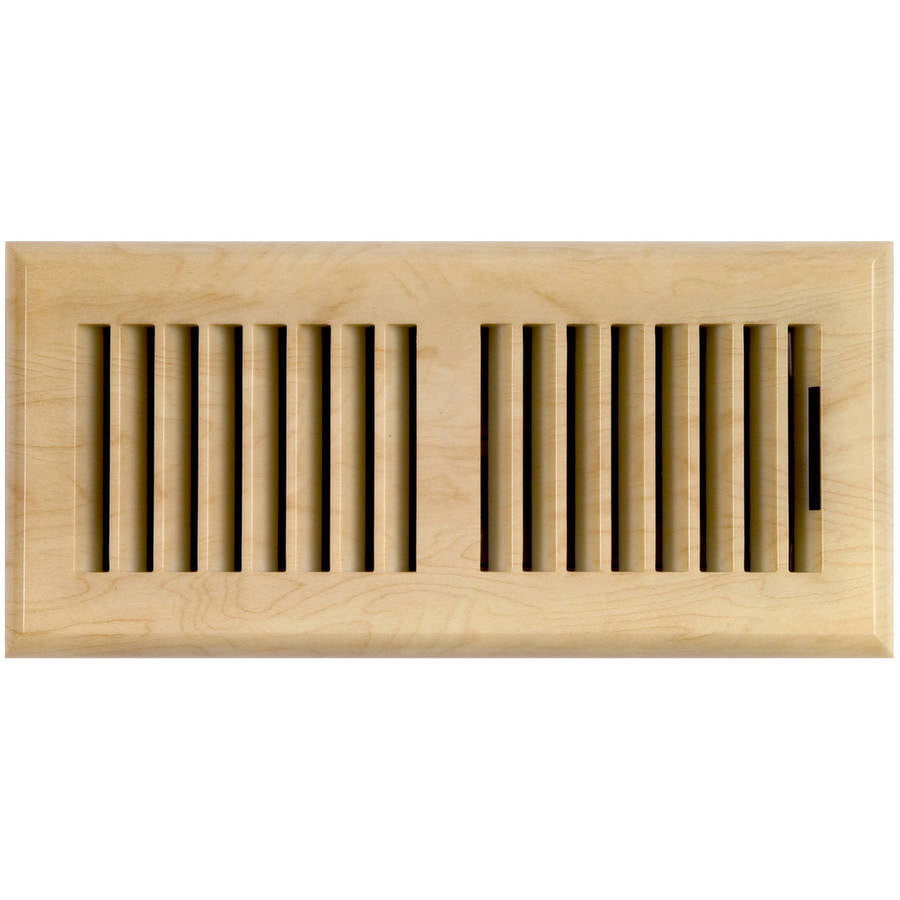 Plastic Floor Register, Maple Finish, Louvered Design, 4" x 12 ...
