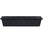"Veradek Outdoor Rectangular Black Garden Planter, 32"" Long Box Medium ...